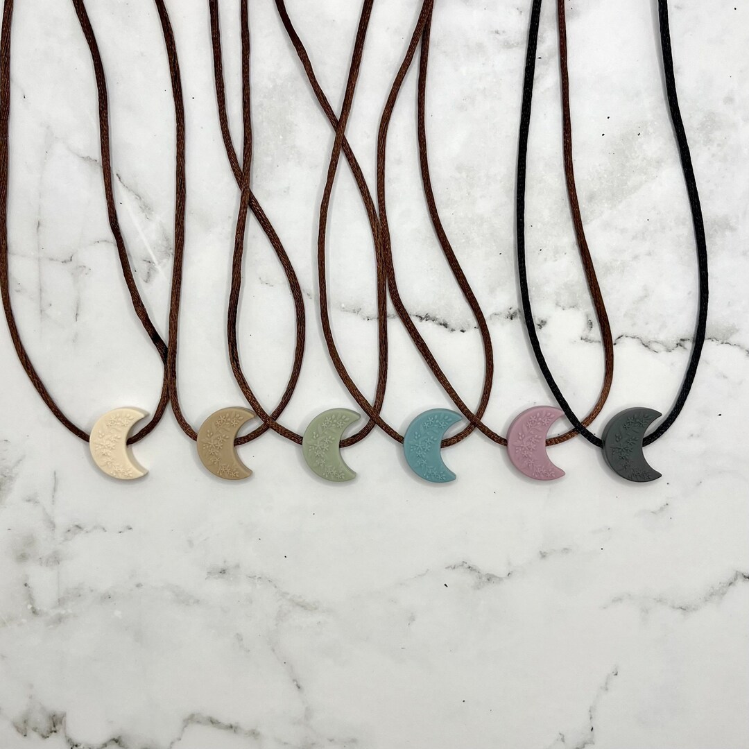 Fidget Jewelry Crescent Moon Necklace - Etsy