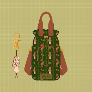 Mushroom Water Bottle Bag With Fidget Zipper Pull - Etsy