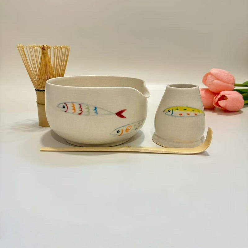 Custom Painted Matcha Set - Etsy