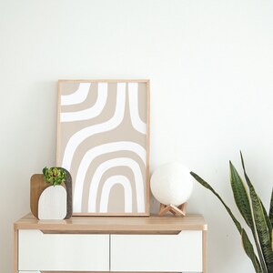 Neutral Wall Art Beige White Art Printable Wall Art Beige Neutral Print ...