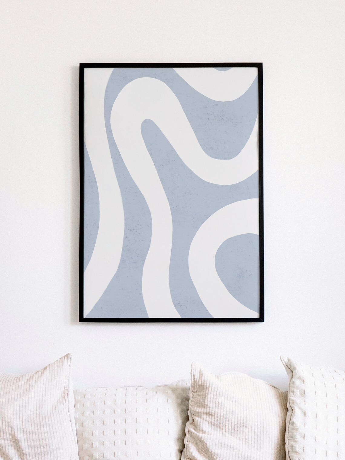 Neutral Wall Art Blue White Art Printable Wall Art Beige Neutral Print ...