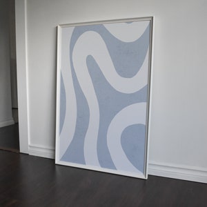 Neutral Wall Art Blue White Art Printable Wall Art Beige Neutral Print ...