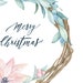 Watercolor Christmas Wreath Clipart With Poinsettia - Etsy