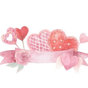 Watercolor Valentine's Day Clipart Set. Hearts, Gnomes, Digital ...
