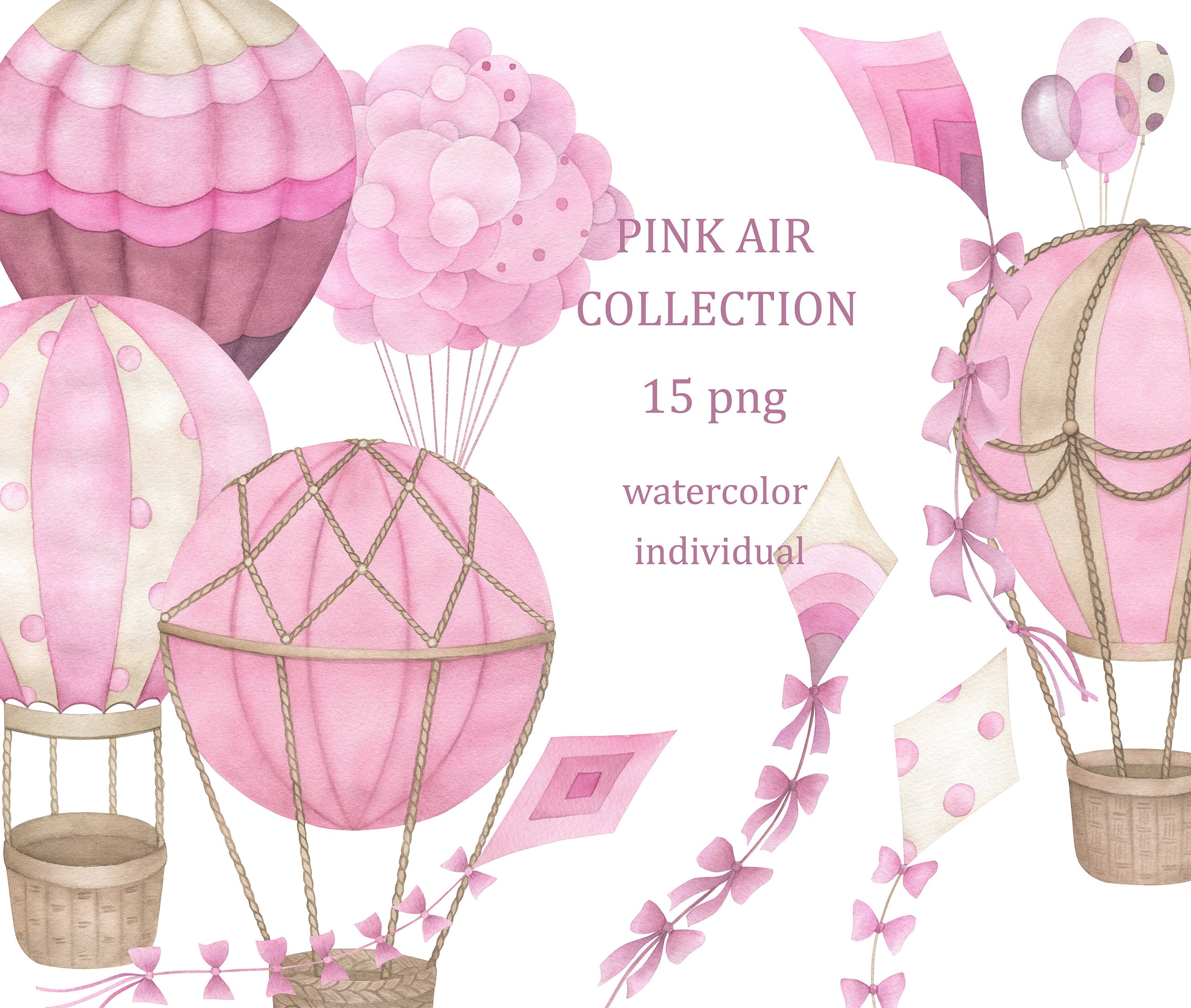 Pink Hot Air Balloon Clip Art