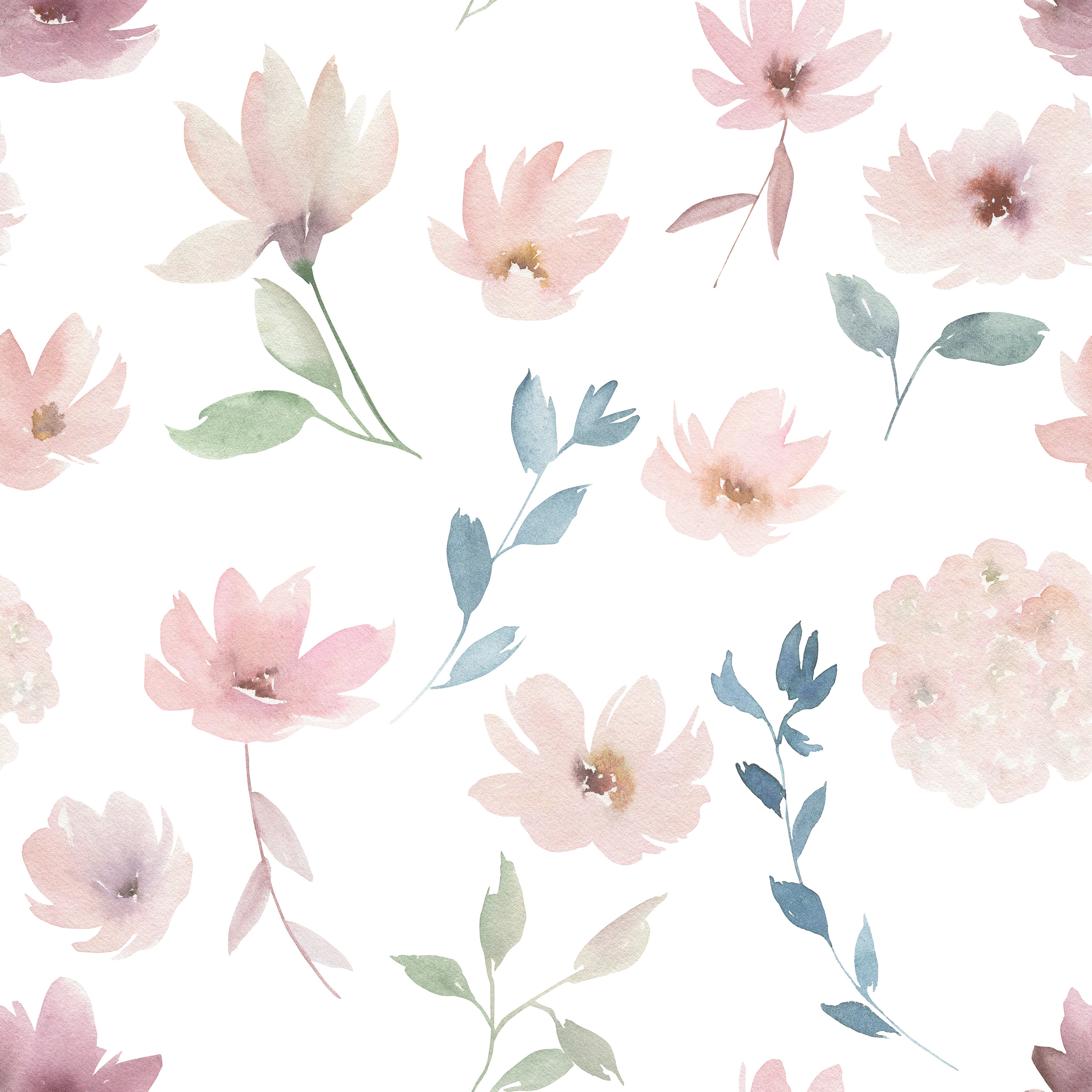 Delicate Watercolor Flowers Clipart. Floral Collection 1 - Etsy