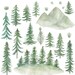 Watercolor Pine Trees Clipart Collection. Woodland Pine Trees ...