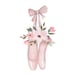 Watercolour Ballet Pointe Shoes With Flowers, Watercolour Ballet Print ...