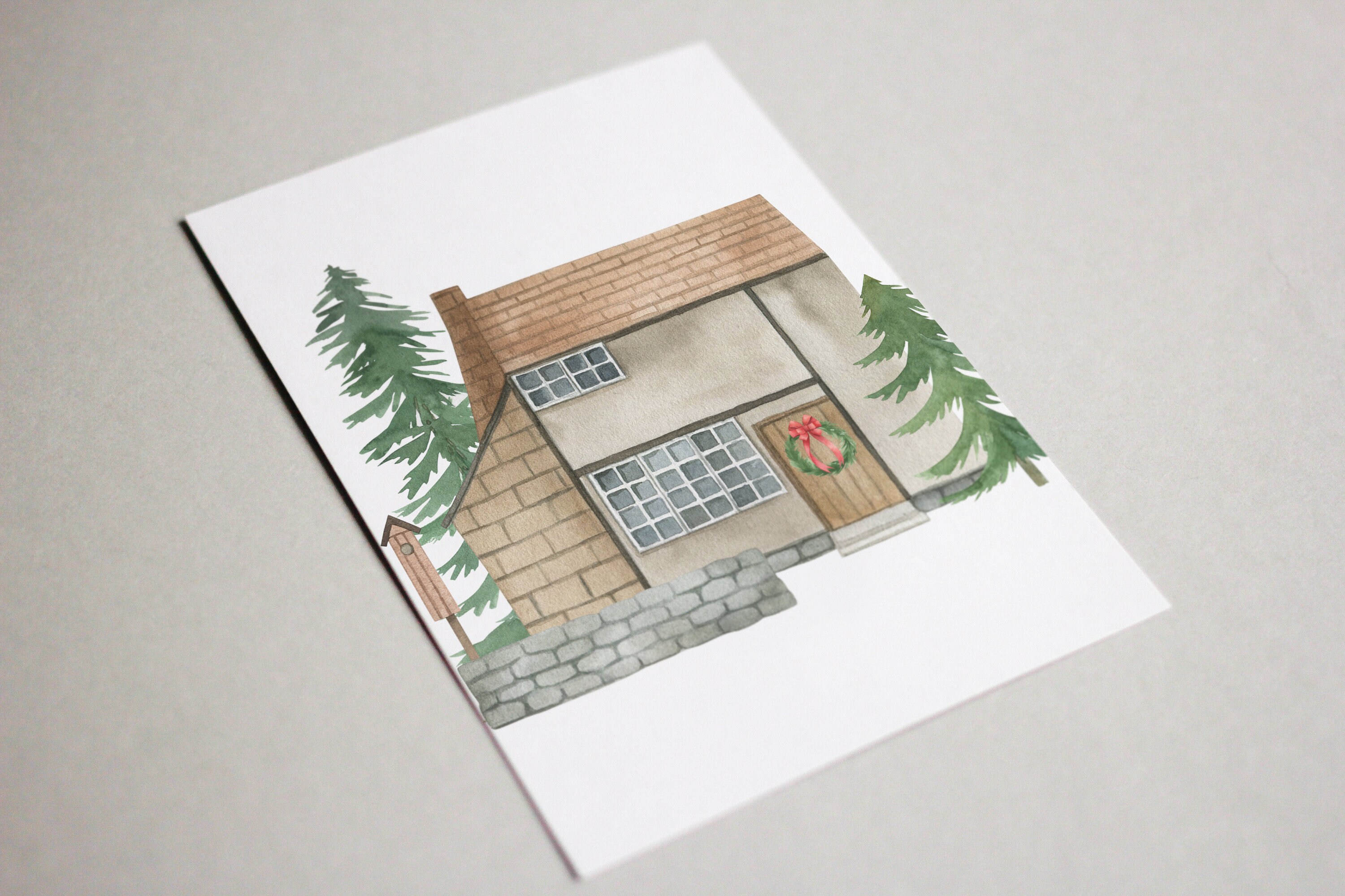 Watercolor Houses Clipart Collection. Winter Christmas Cottages ...