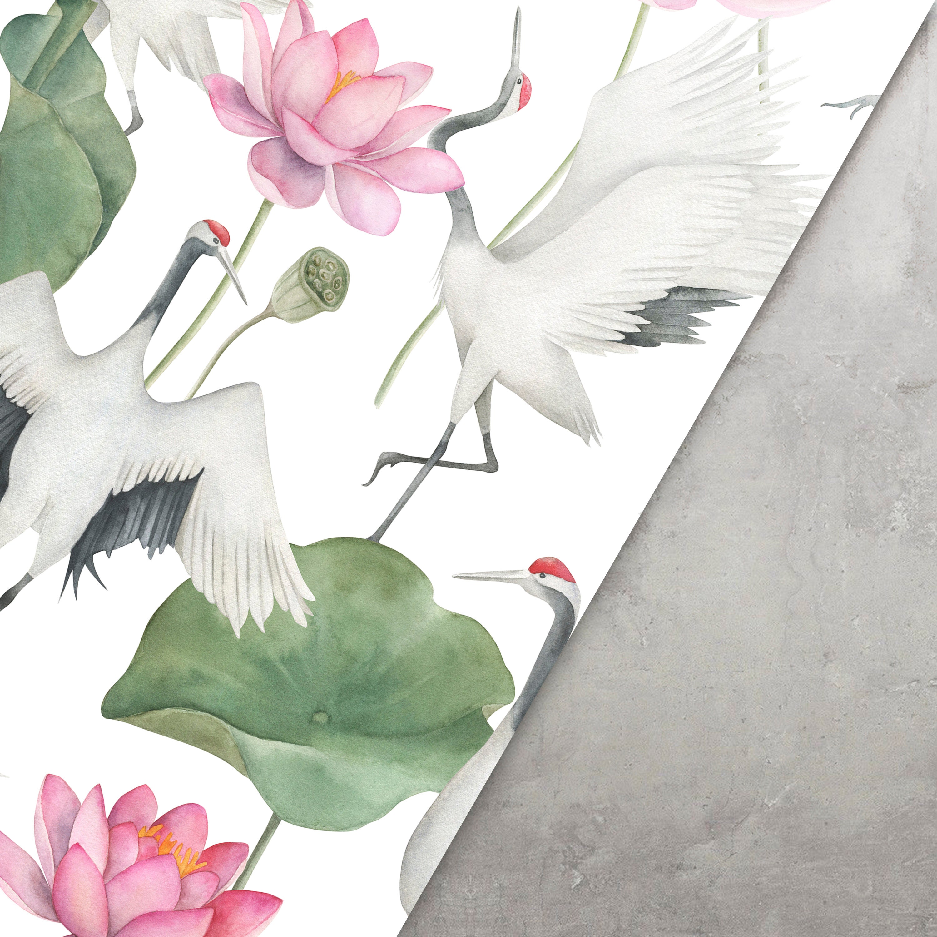 Japanese Traditional Collection. Watercolor Seamless Patterns, Digital ...