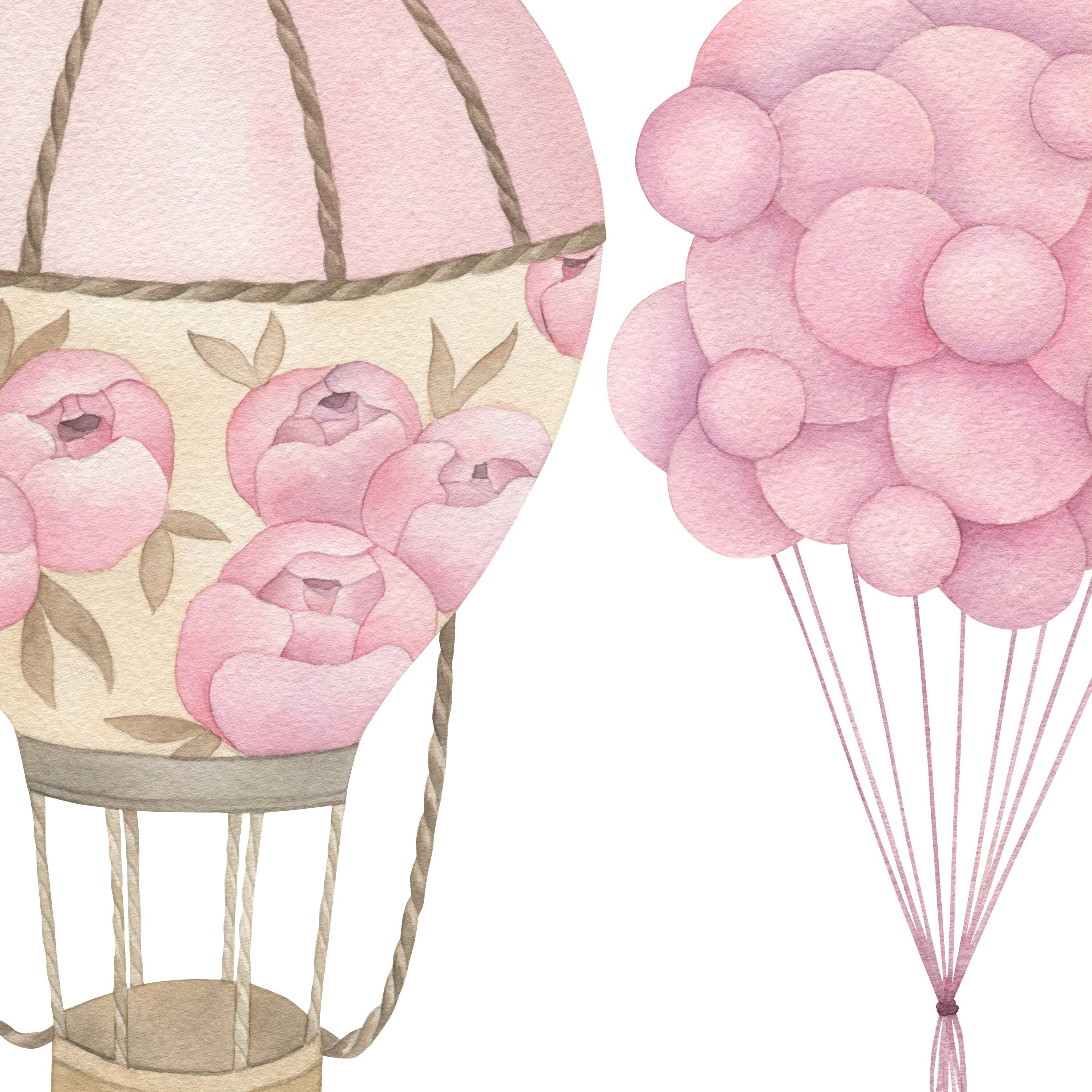 Cute Air Balloon Collection. Watercolor Hot Air Balloons - Etsy