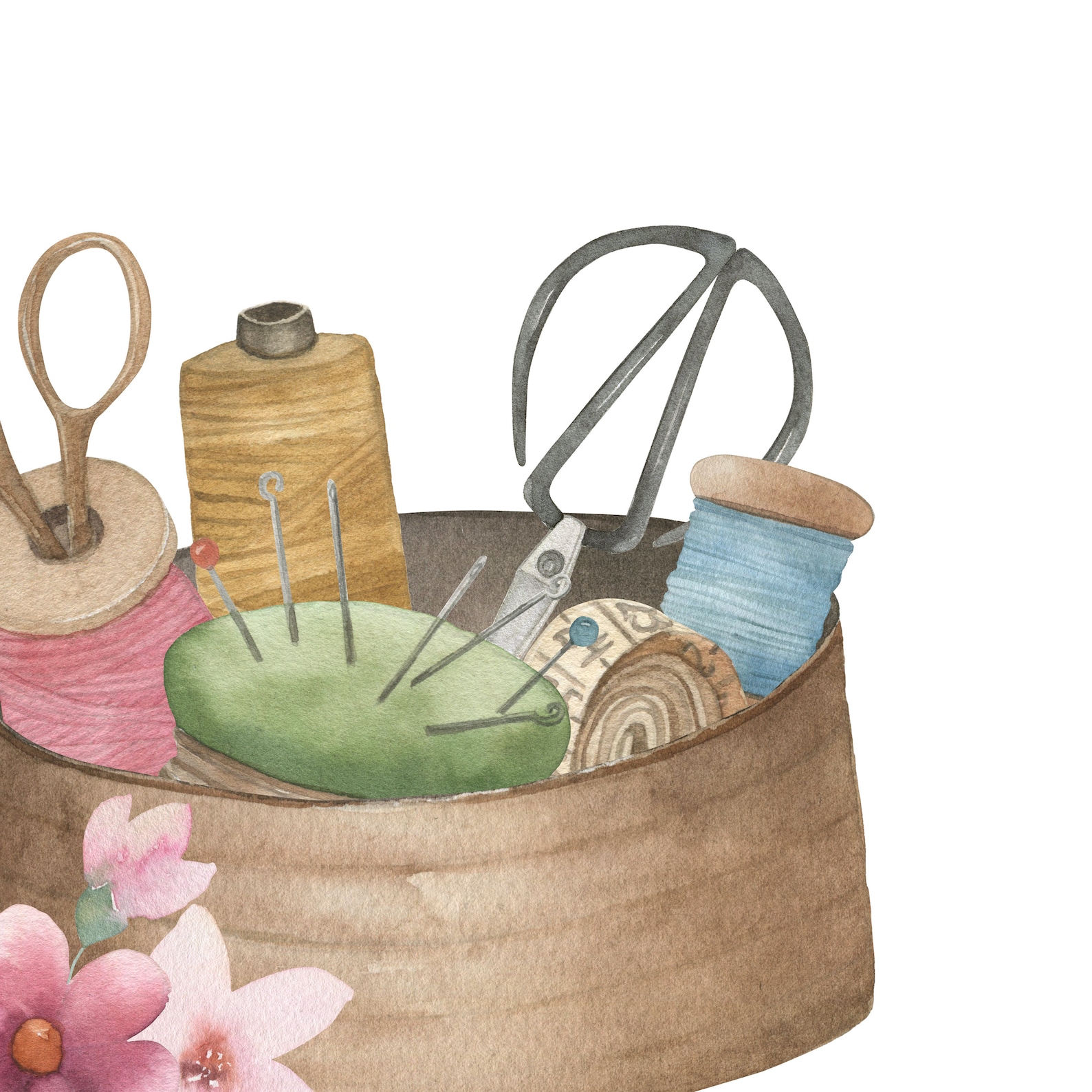 Watercolor Sewing Collection Cliparts. Needlework Clip Arts - Etsy