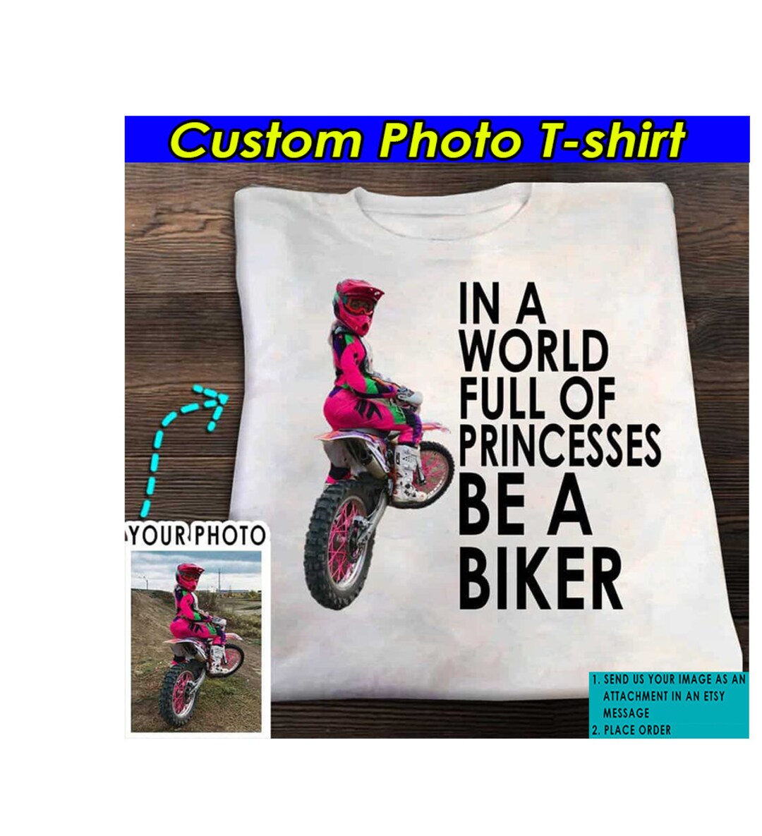 Biker Girl Motocross Motorcycle Personalized T-shirt, Dirt Biker Girl ...