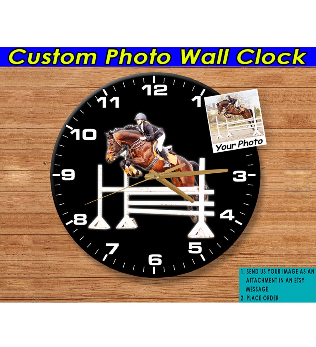 Reining Horse Racing Gifts Personalized Wall Clock, Unique Gift for ...