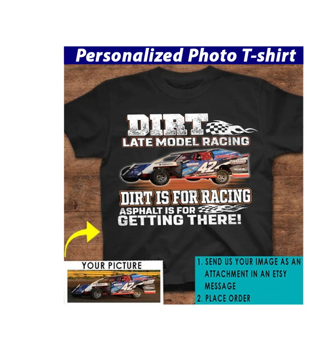 Dirt Track Racing Personalized Photo T-shirt, Cool Gifts for Dirt Track ...
