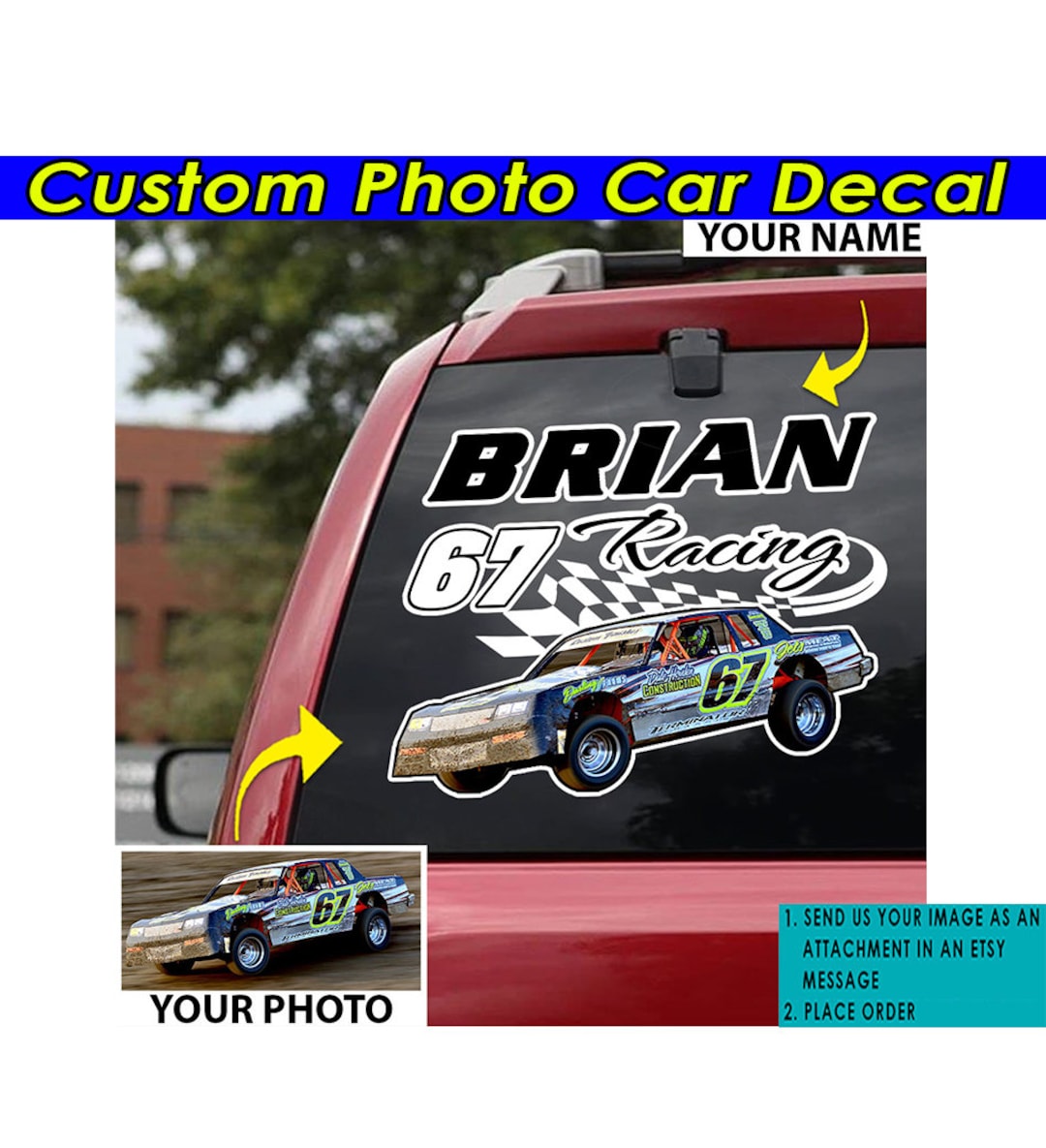 Street Stock Car Dirt Track Racing Personalized Photo & Name ...