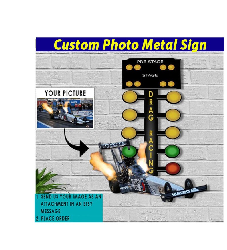Drag Racing Signs Dragster Personalized Photo Metal Sign - Etsy