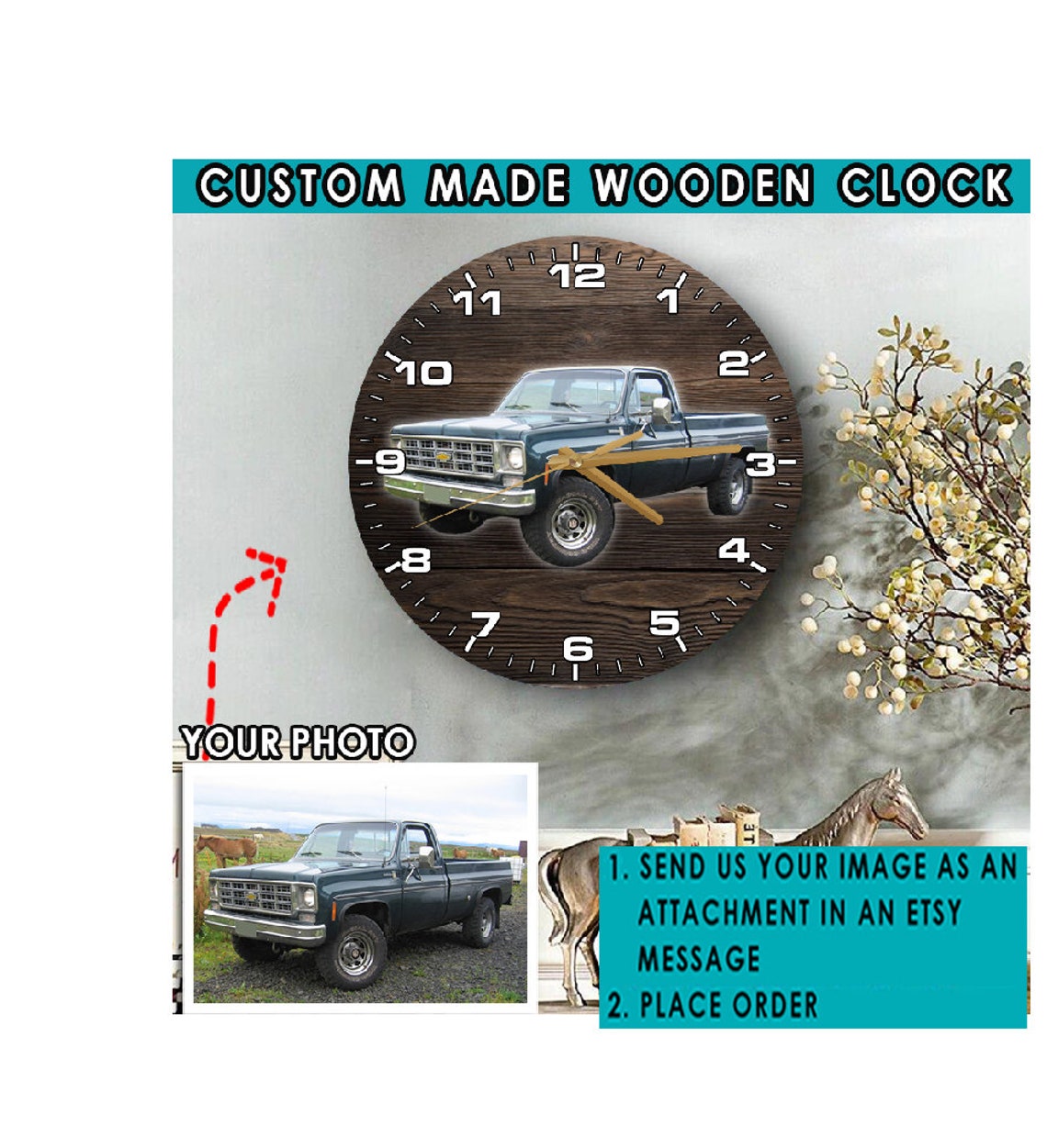 Personalized Drag Racing Wooden Wall Clock Drag Car | Etsy