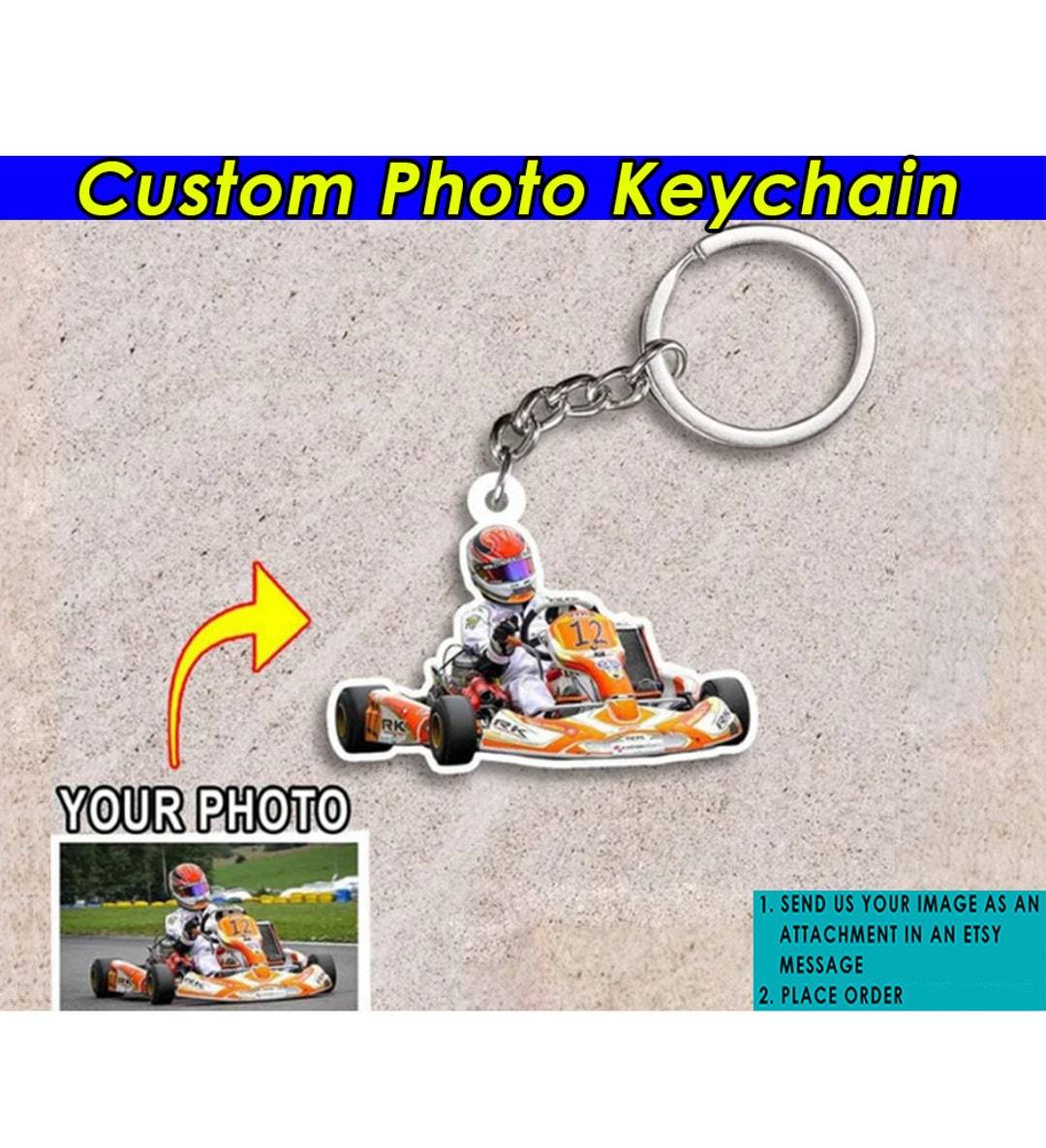 Go Kart Karting Personalized Keychains, Unique Karting Gift, Cool Kart Racing Team Gifts, Go ...