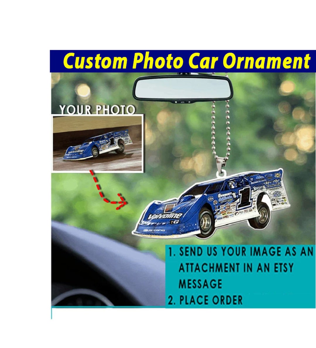 Late Model Dirt Track Racing Personalized Car Ornament, Gifts for Dirt ...