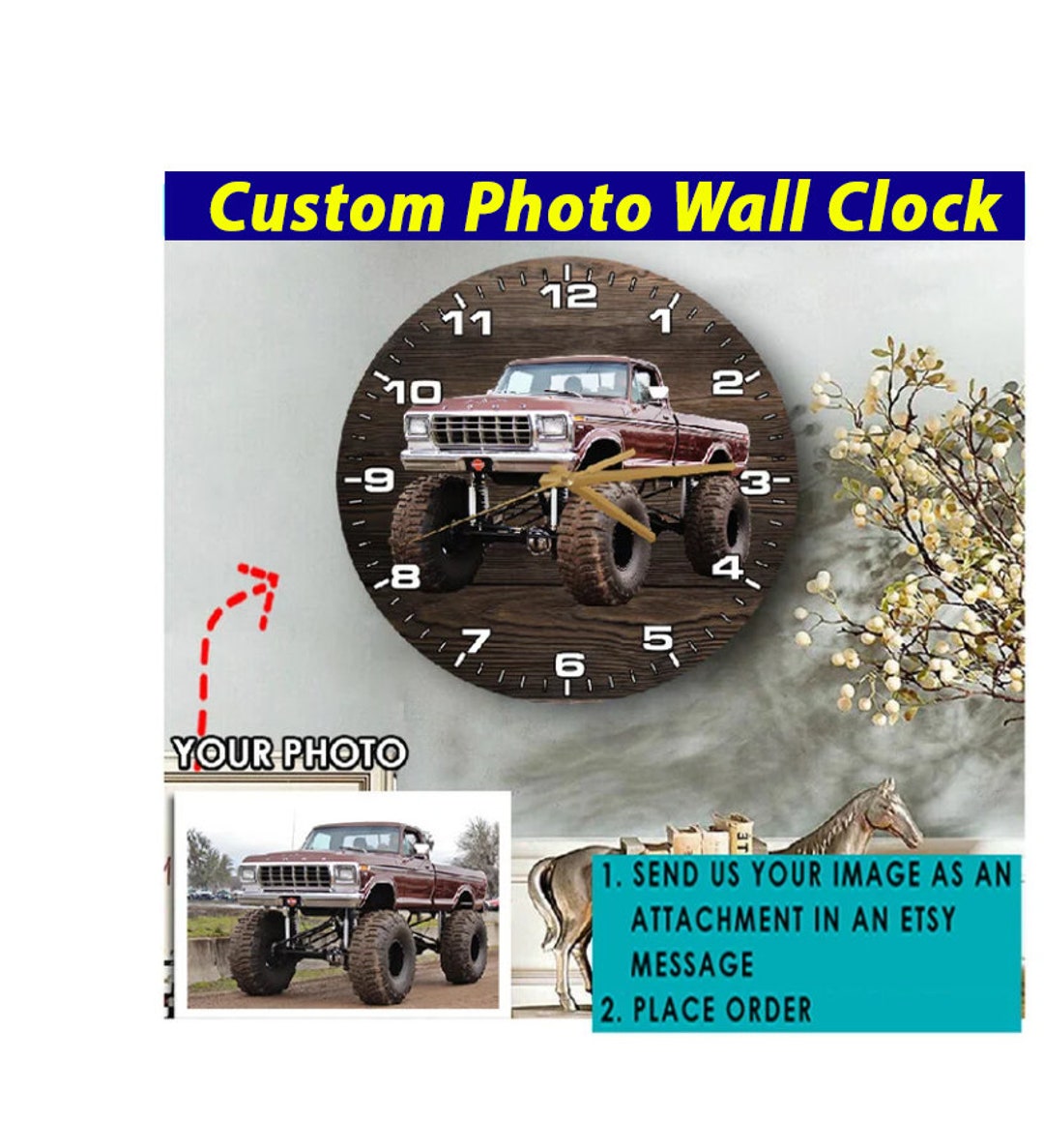 Mudding Mud Bogging Personalized Wooden Wall Clock, off Road Racing ...
