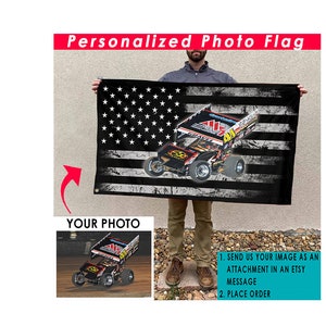 Go Kart Karting Personalized Flag, Cool Gifts for Karting Lovers, Kart ...