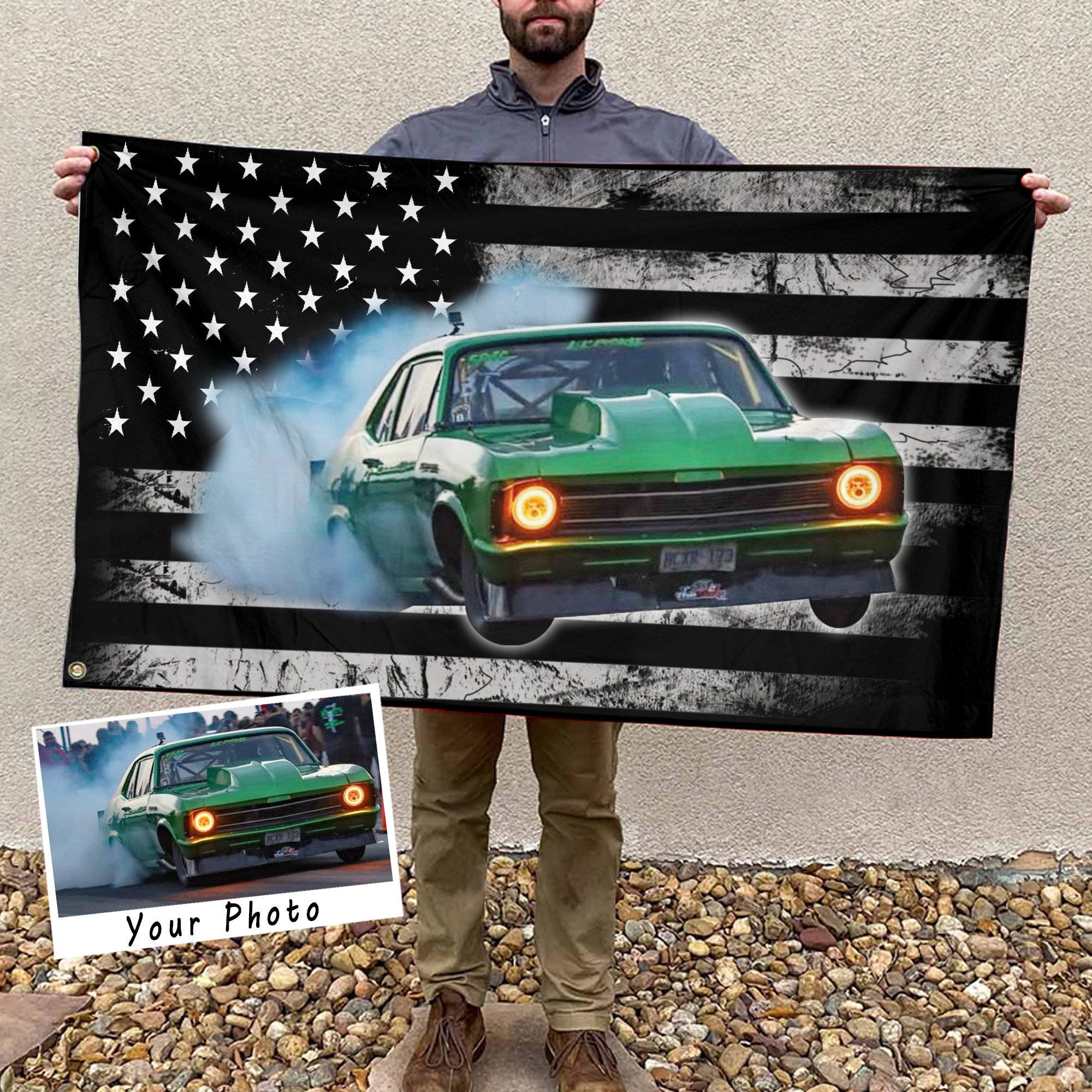 Dune Buggy Personalized Photo Flag, Unique Gifts for Car Guys, Muscle ...