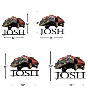Lowrider Gifts Car Personalized Photo and Name Cut Metal Sign, Unique ...