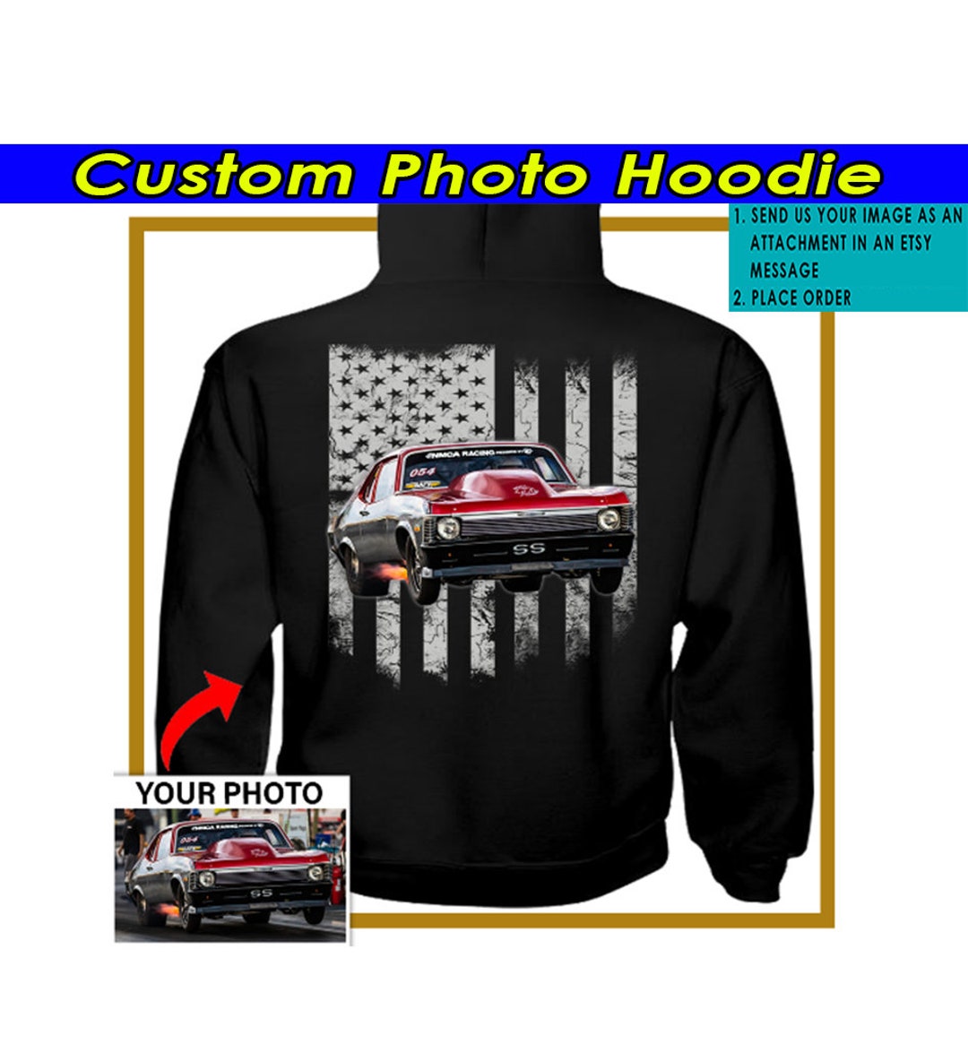 Drag Racing Racer Gift Car Personalized Hooded Sweatshirt, Gift for Car ...