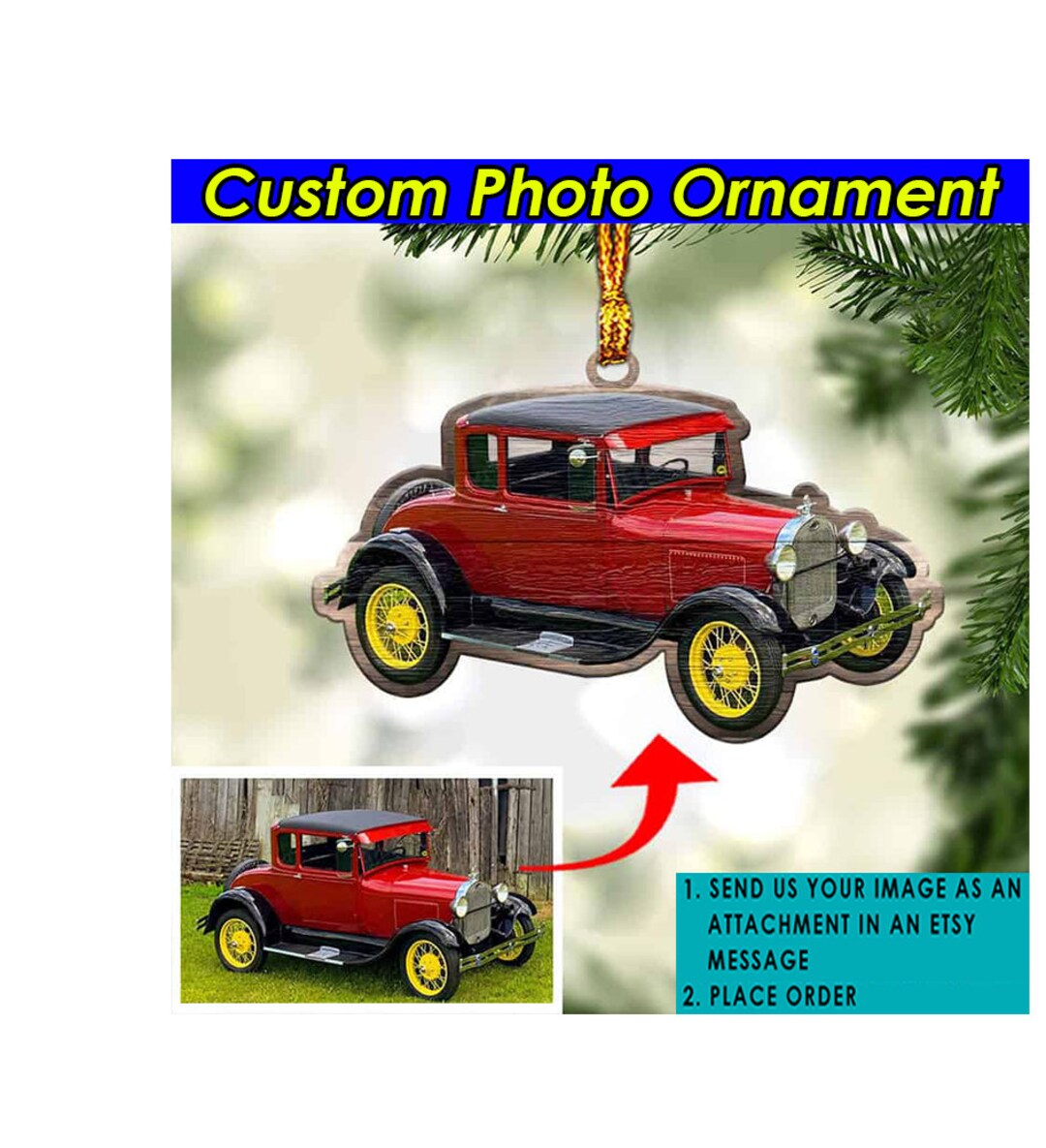 Vintage Car Classic Car Personalized Ornament, Custom Photo Hot Rod ...