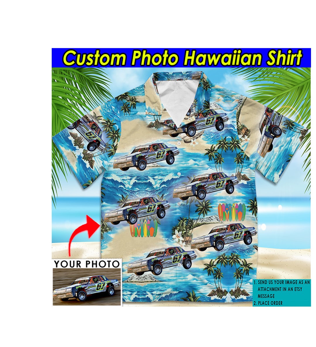 Street Stock Car Dirt Track Racing Personalized Photo Hawaiian Shirt ...