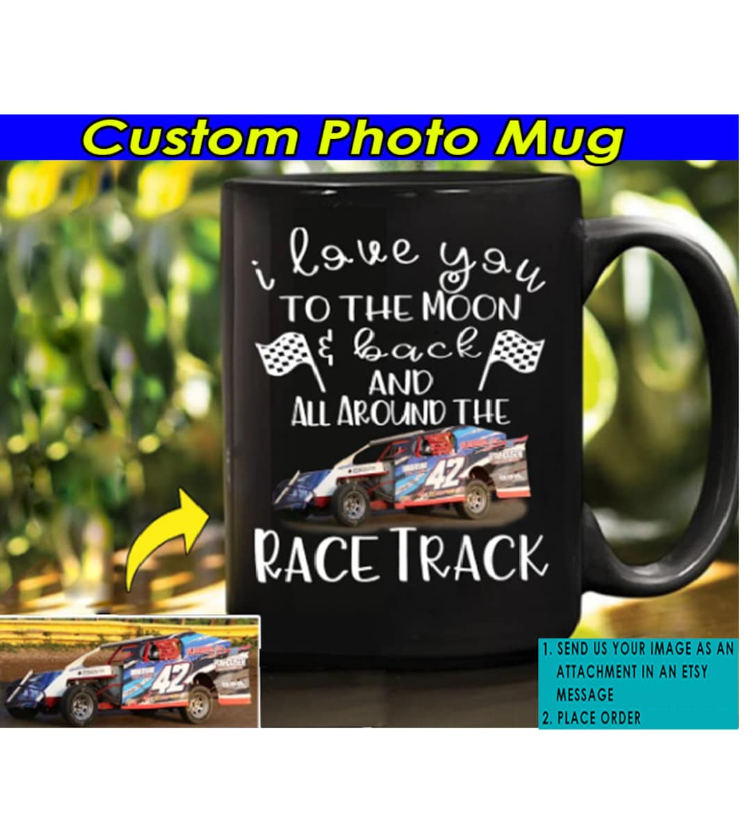 Funny Dirt Track Racing Personalized Mugs, Drag Racing Gift, Gift for ...