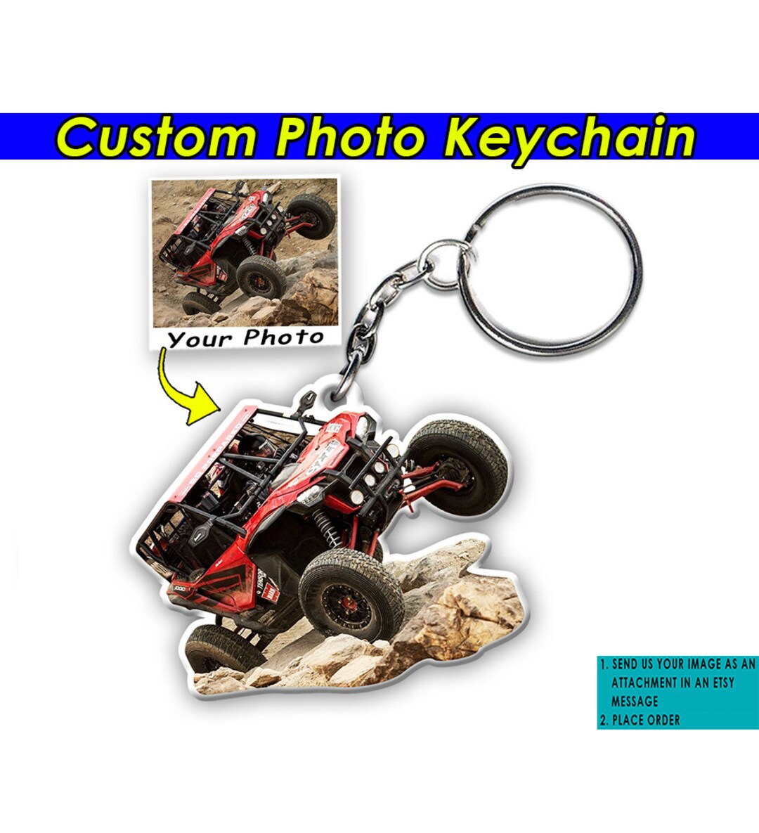 Offroad Rock Crawler Crawling Personalized Photo Keychain, Gift for Car ...