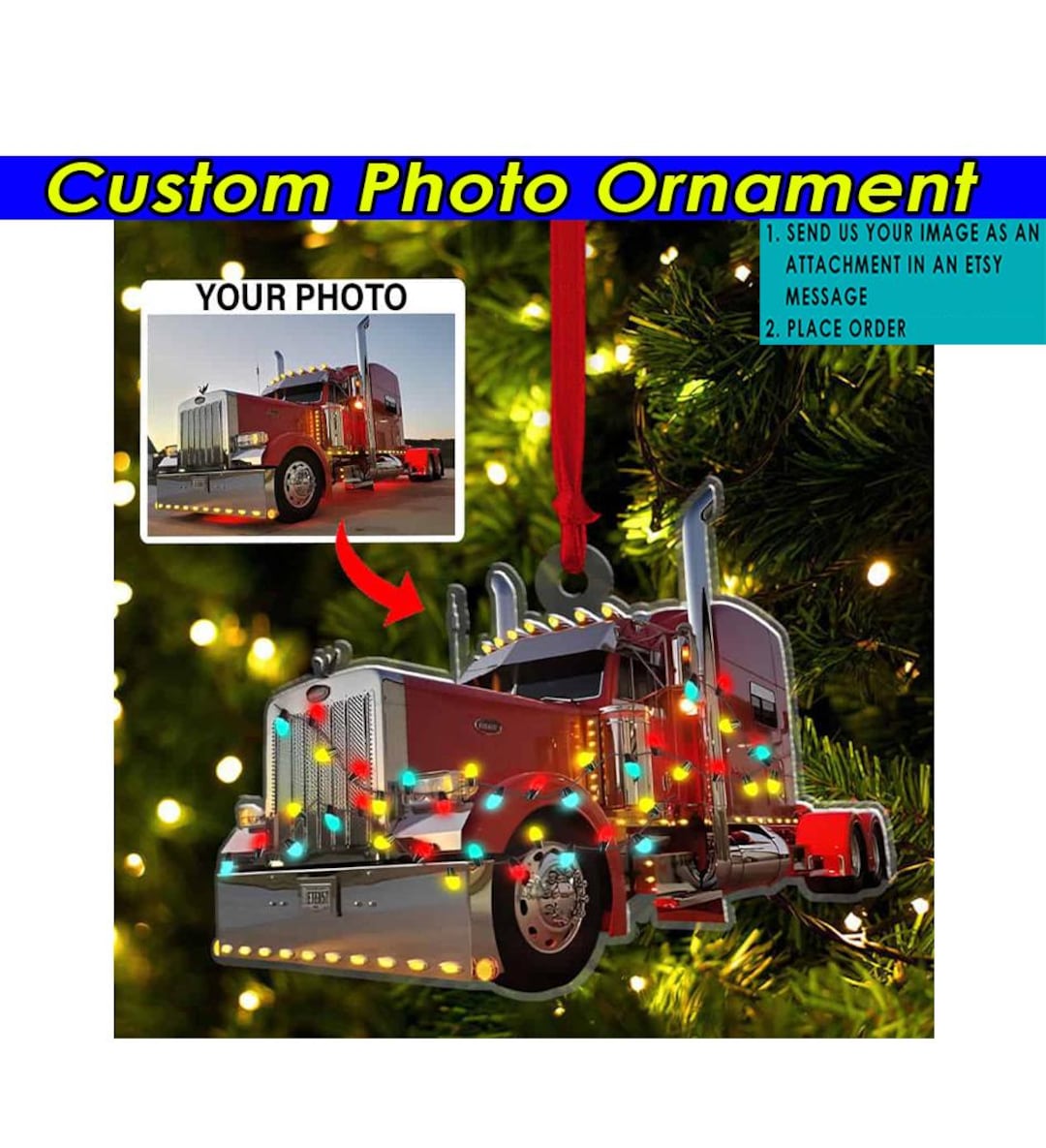 Big Truck Personalized Ornament, Unique Gifts for Truckers, Big Rigs ...