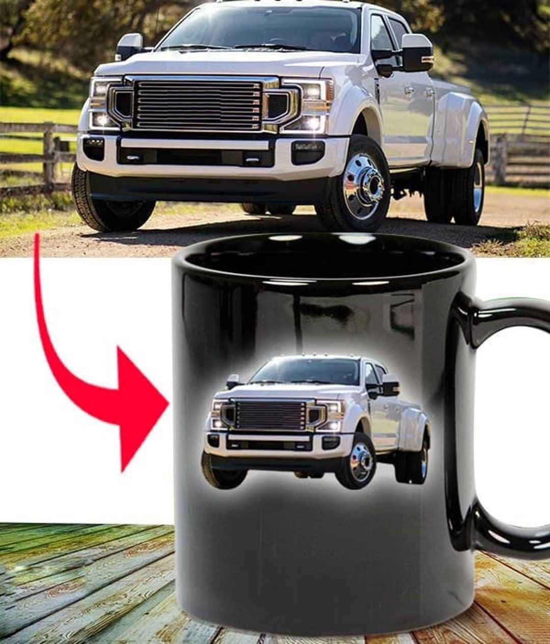 Pickup Truck Lifted Truck Personalized Mugs, Classic Pickup Truck ...