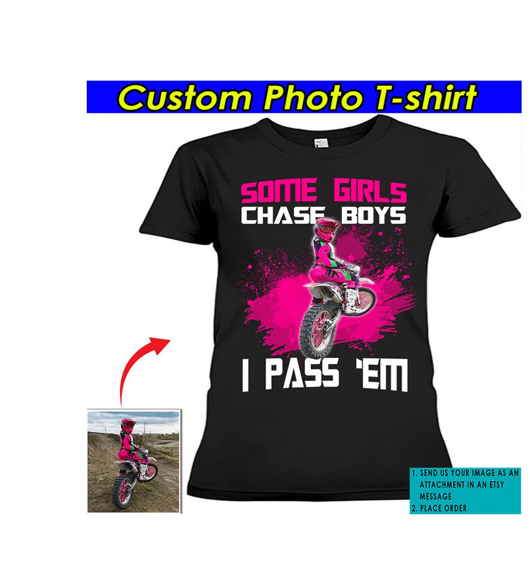 Motocross Girl Dirt Bike Personalized T-shirt, Biker Girl Gift, Mx ...