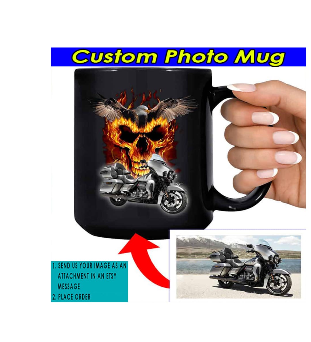 Cool Biker Gift Motorcycle Personalized Mugs, Gift for Motorcycle ...