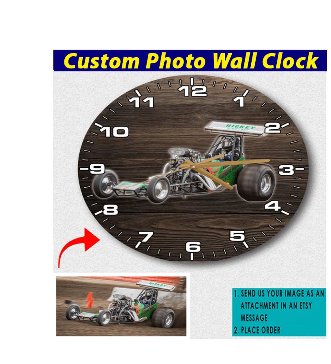 Dragster Gifts Drag Racing Car Personalized Wooden Wall Clock - Etsy