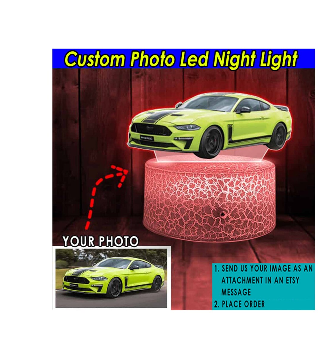 Muscle Car Hot Rod Personalized Night Light, Unique Gift for Car Guys ...