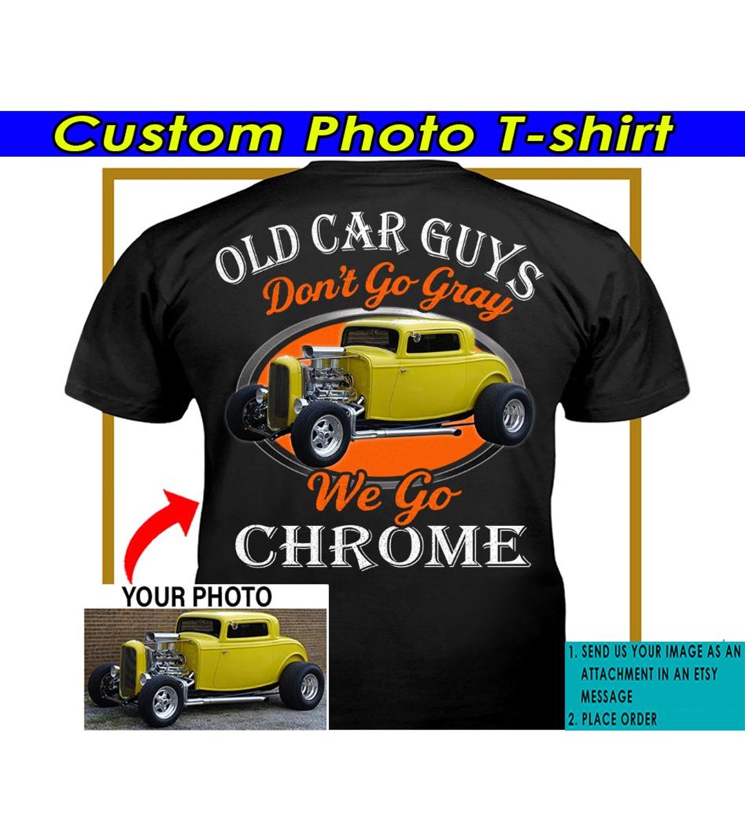 Old Car Guys Gifts Personalized T-shirt, Street Rod, Rat Rod, Classic ...