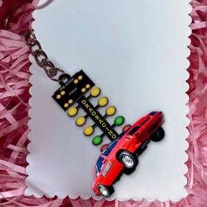 Drag Racing Personalized Keychains, Gift for Drag Racers, V8 Engine Car ...