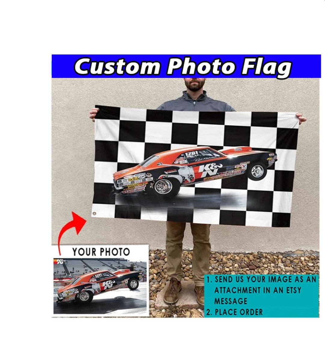 Gift for Drag Racers Personalized Racing Checkered Flag, Car Guys Gifts ...