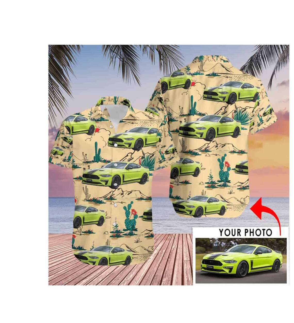 Custom Car Shirts Personalized Photo Hawaiian Shirt Muscle - Etsy