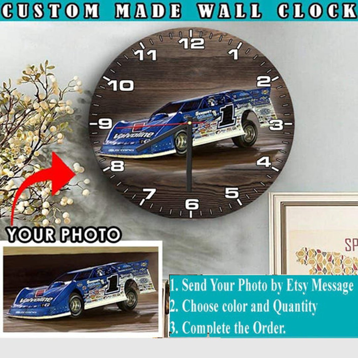 Personalized Drag Racing Wooden Wall Clock Drag Car | Etsy