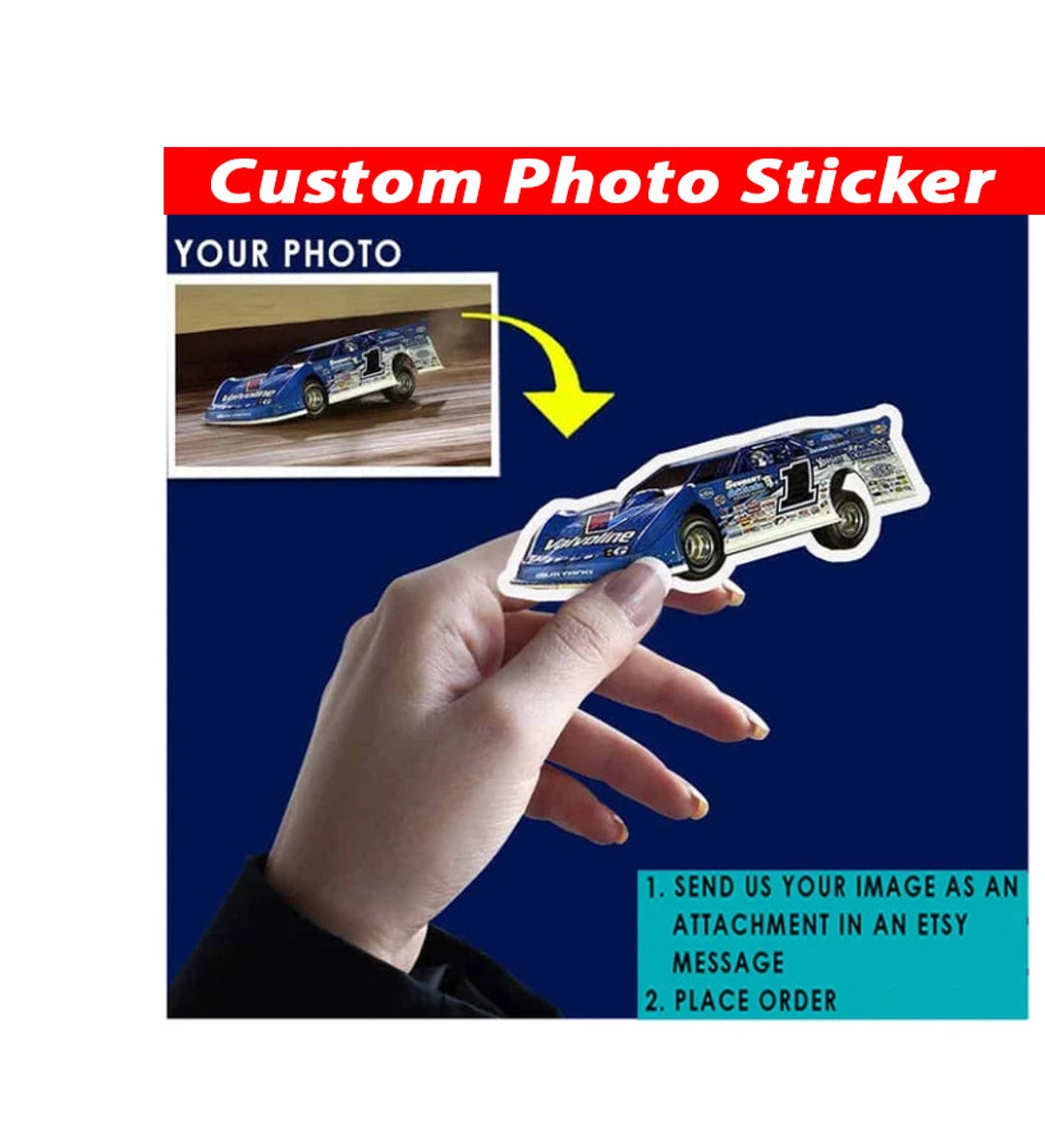 Street Stock Car Dirt Track Racing Personalized Stickers, Dirt Late ...