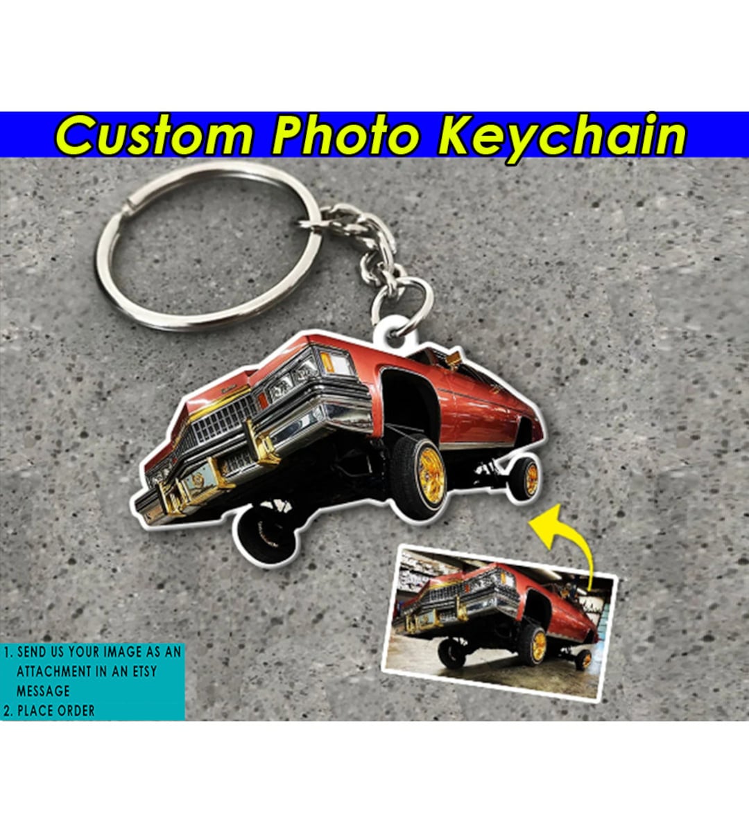 Lowrider Keychain Car Personalized Keychains, Cool Gift for Car Guys ...