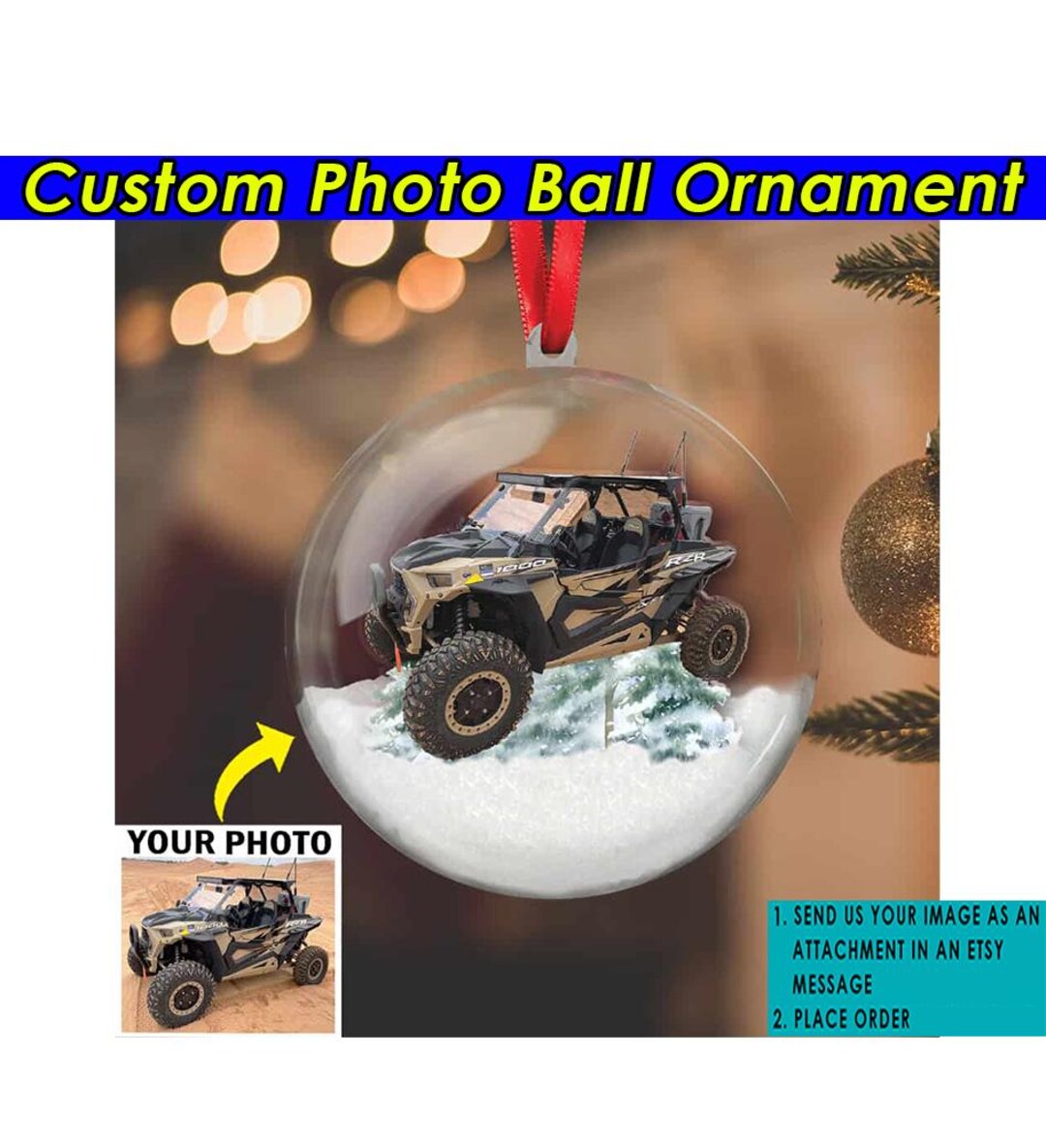 UTV ATV Personalized 3D Ball Ornament, Custom Photo off Road Gifts ...