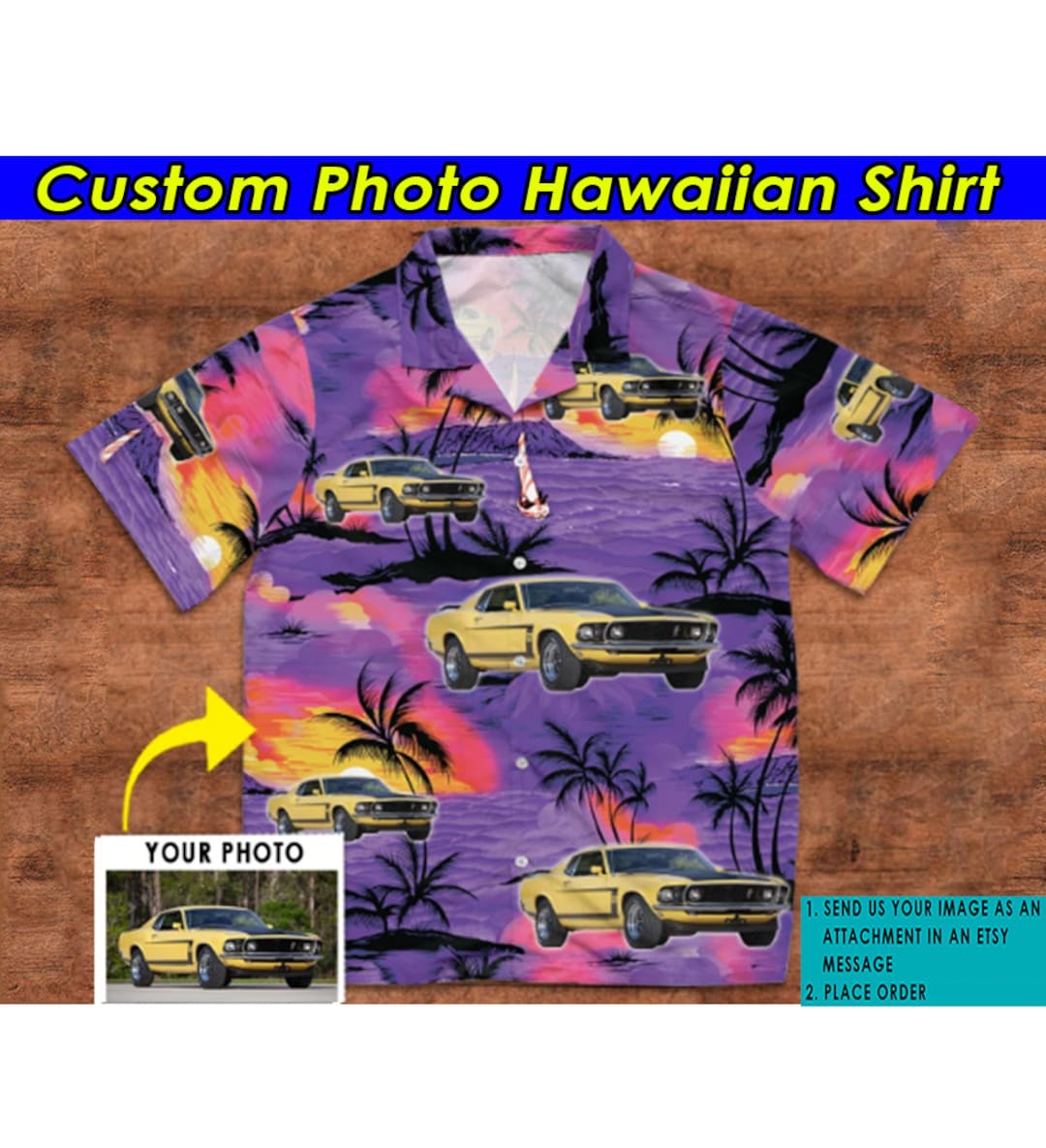 Hot Rod Gifts Muscle Car Personalized Photo Hawaiian Shirt, Custom Car ...