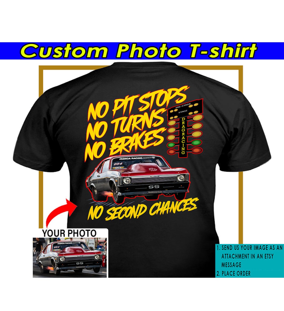 Drag Racing Racer Gift Car Personalized T-shirt, Custom Car Dragster ...