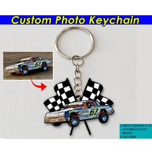 Street Stock Car Dirt Track Racing Personalized Keychains, Dirt Late ...